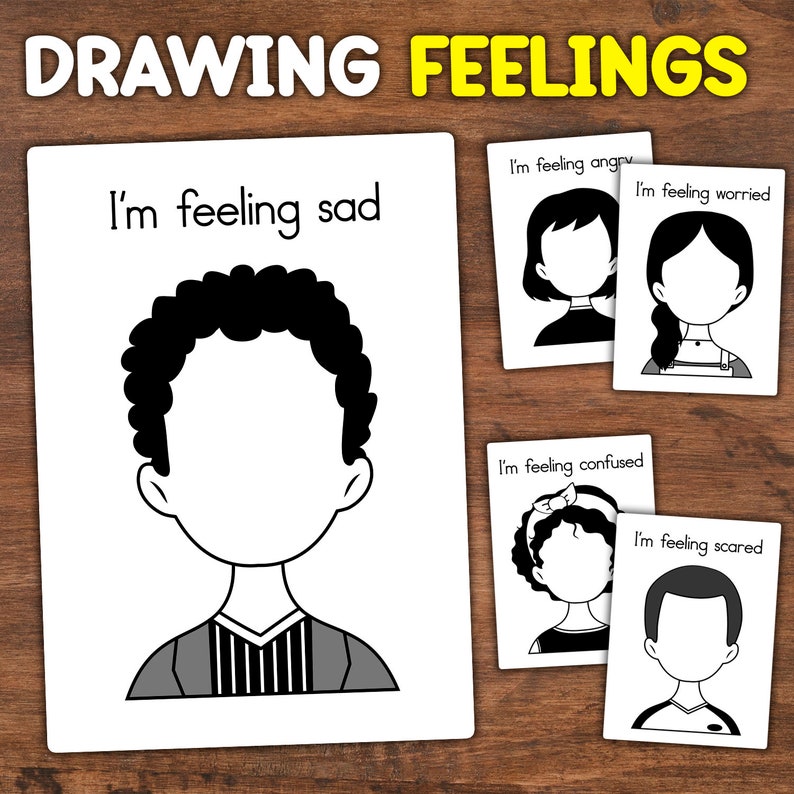 Emotions Coloring Pages for Kids / Social Emotional Learning / Emotions ...
