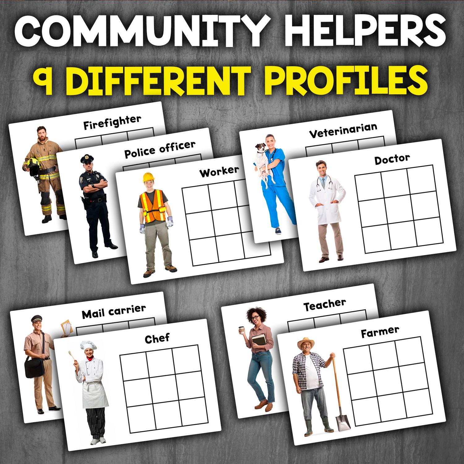 Community Helpers Sorting Matching Activity | Community Helpers ...