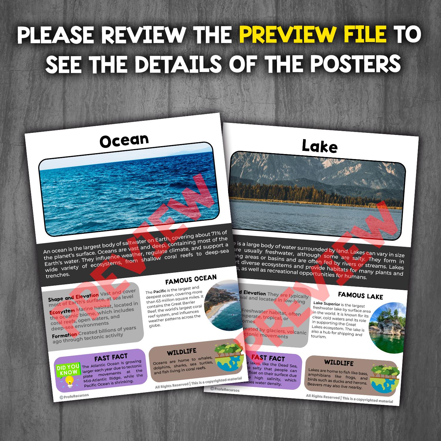 Bodies of Water and Landforms Body of Water Activity Geography ...