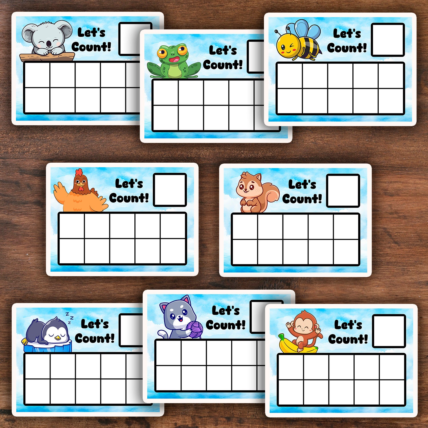 Numbers 1 to 10 Counting and Matching Activity Printable Montessori ...