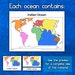 Oceans of the World Oceans Montessori 3-part Cards 5 Oceans Flashcards ...
