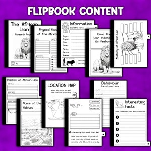 Lion Research Project | Science Writing Activity | Lion Research Report ...