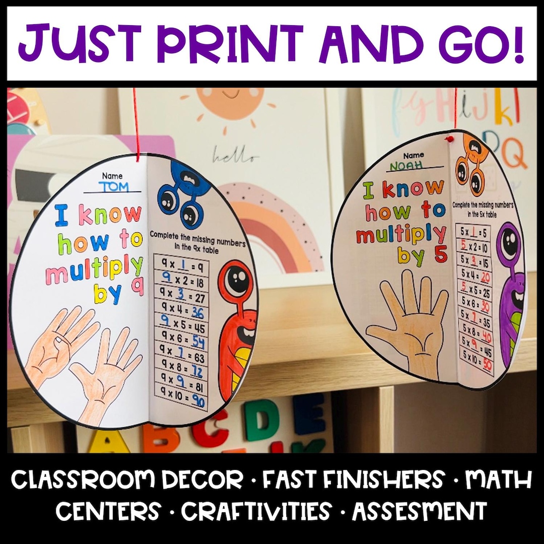 Multiplication Craft Activity | Times Tables Chart Activity | Math ...