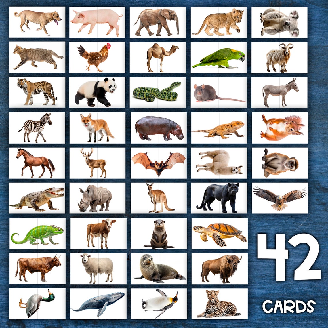 Animal Puzzles Matching Cards | Symmetry Activities | Montessori ...