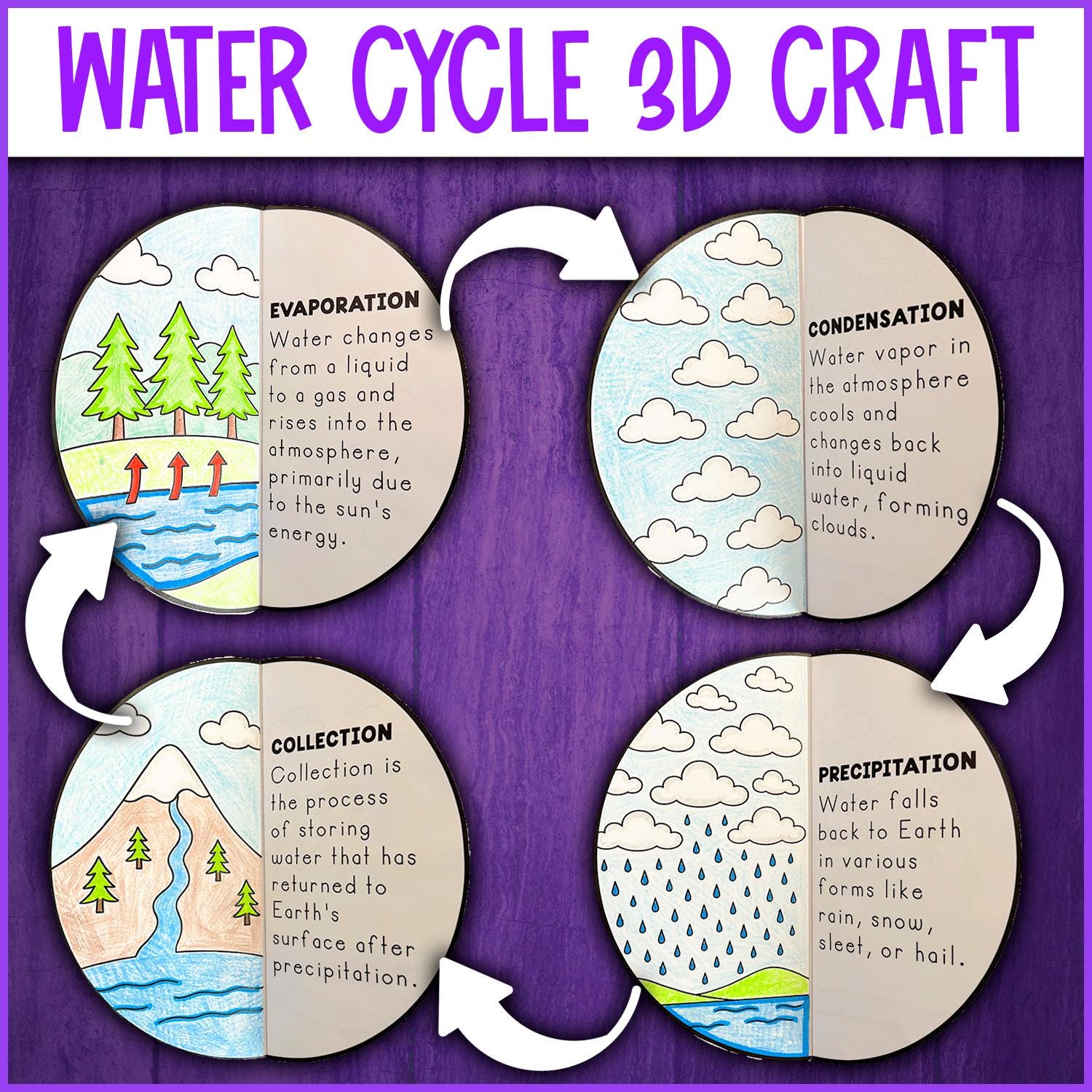 Water Cycle 3D Craft Activity | Science Craft Activity - Etsy