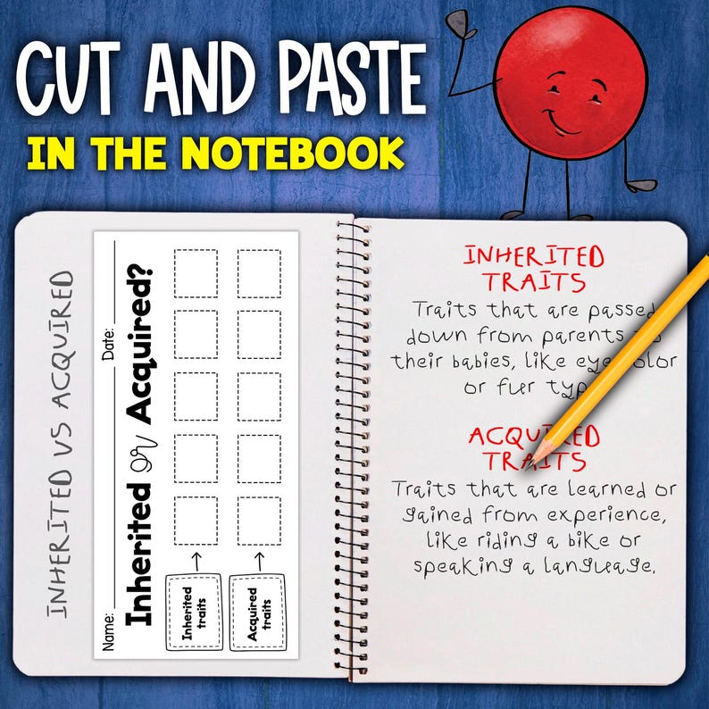 Inherited & Acquired Traits Card Sort Activity | Cut and Paste Activity ...