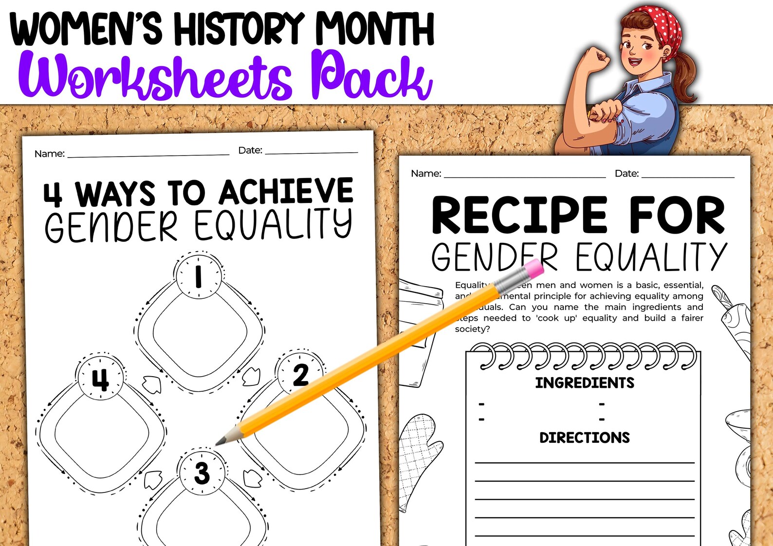 Women's History Month Worksheets NO PREP Activities | Women's Day ...