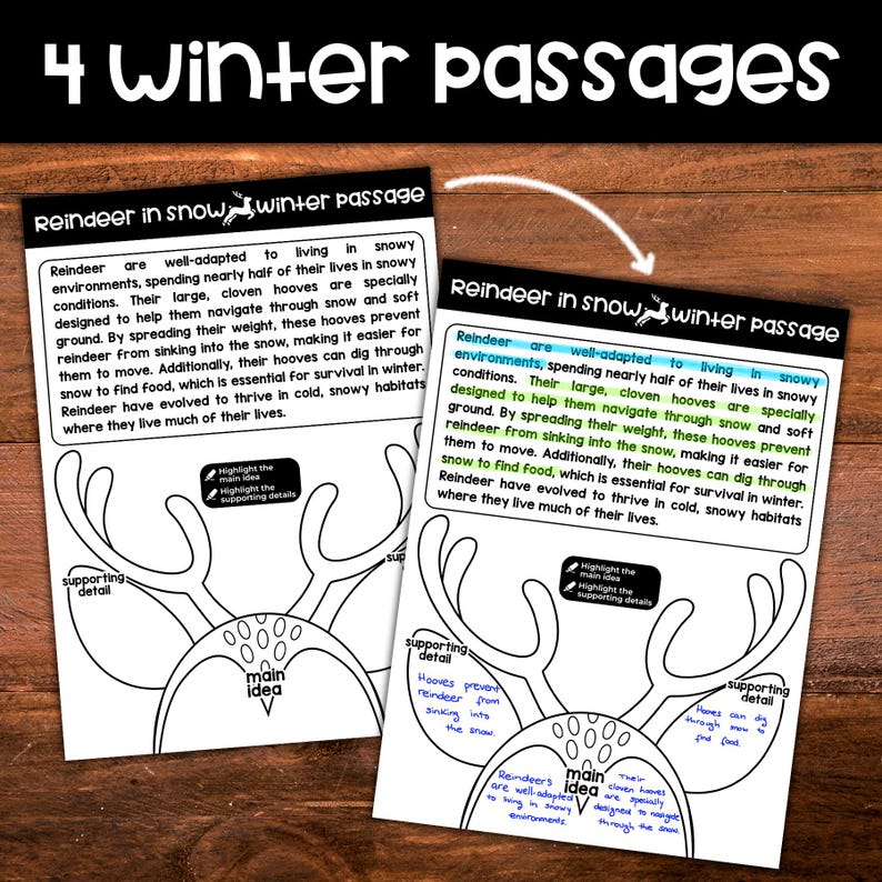 Winter Passages Reading Comprehension Passages Winter Activities for ...