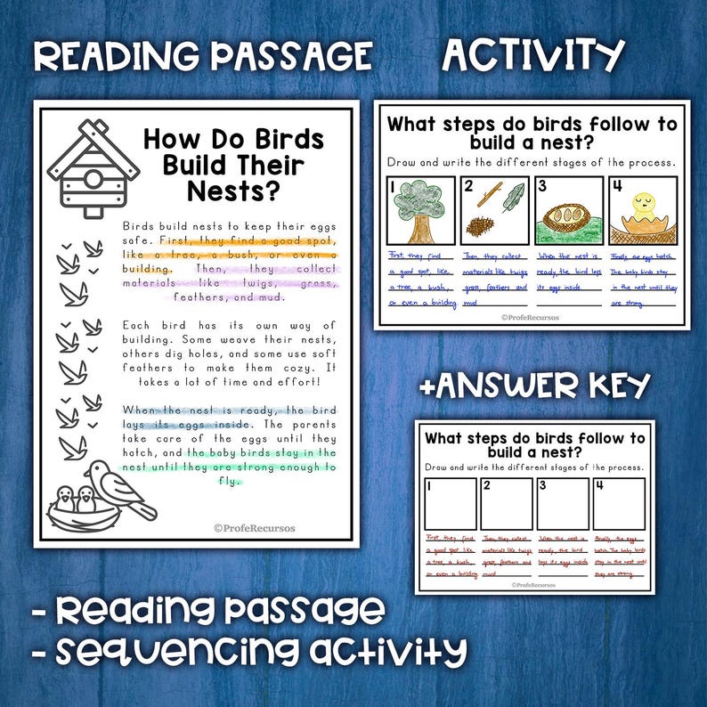 Sequencing Reading Passages | Sequencing Activities | Reading ...