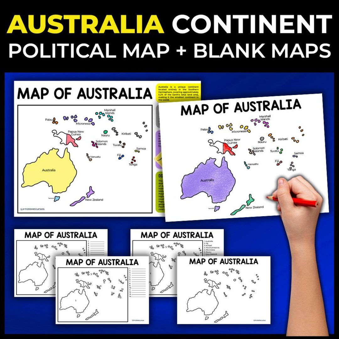 Australian Maps of Australia Continent Political Maps of Australia ...