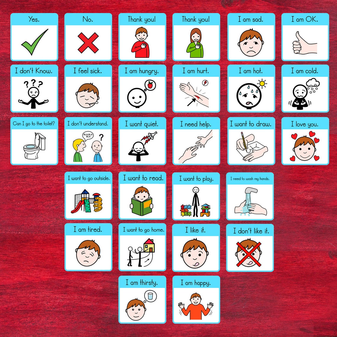 Autism Communication Cards Visual Communication Nonverbal Autism Communication Cards Visual Communication Nonverbal