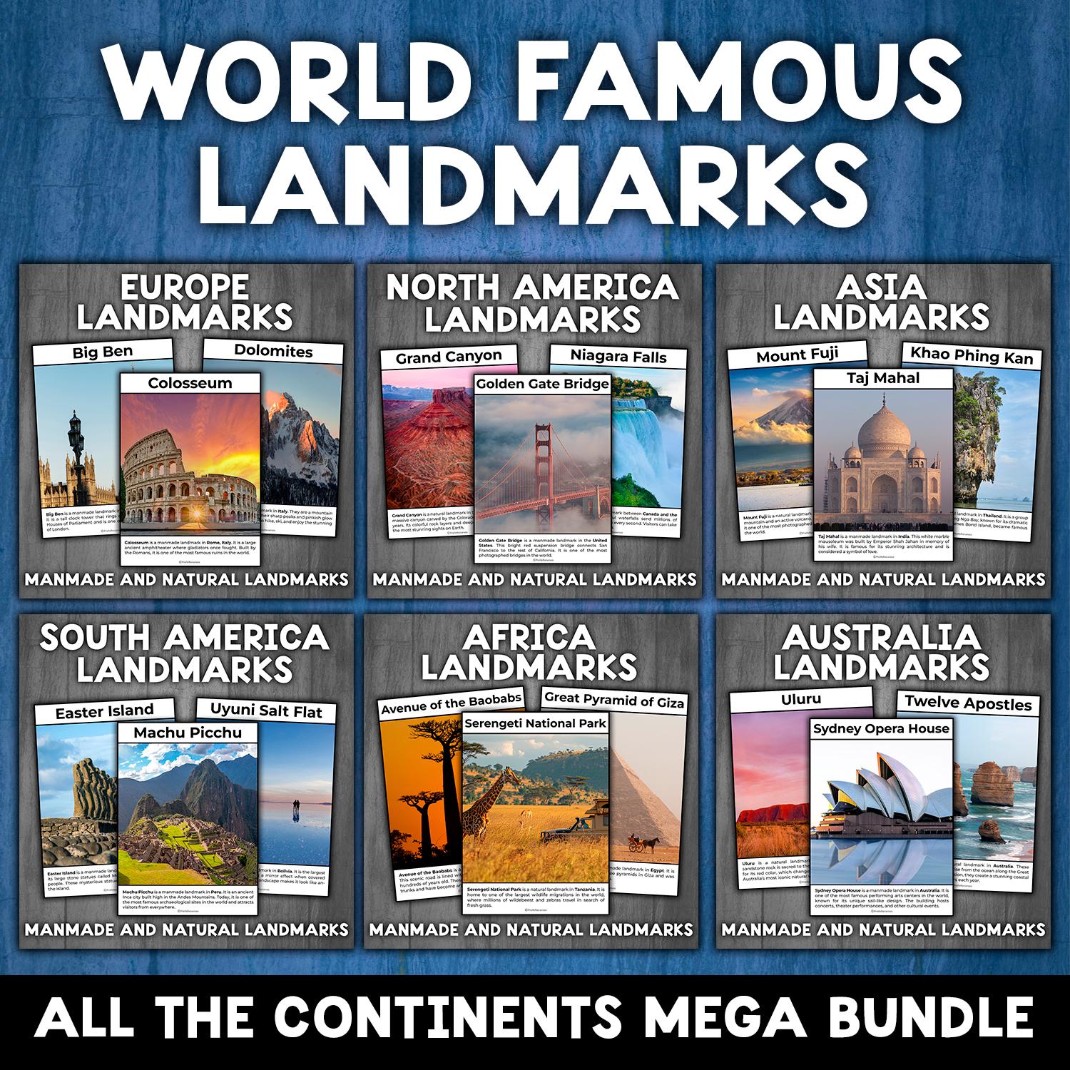 World Famous Landmarks | Natural Landmarks of the World | Manmade ...