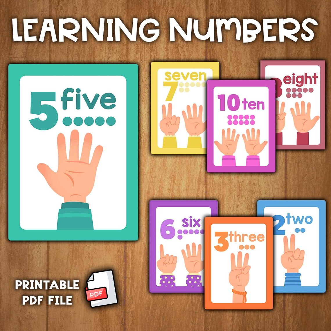 Number Flashcards 1-10, Number Cards, Learn to Count, Numbers 1-10 ...
