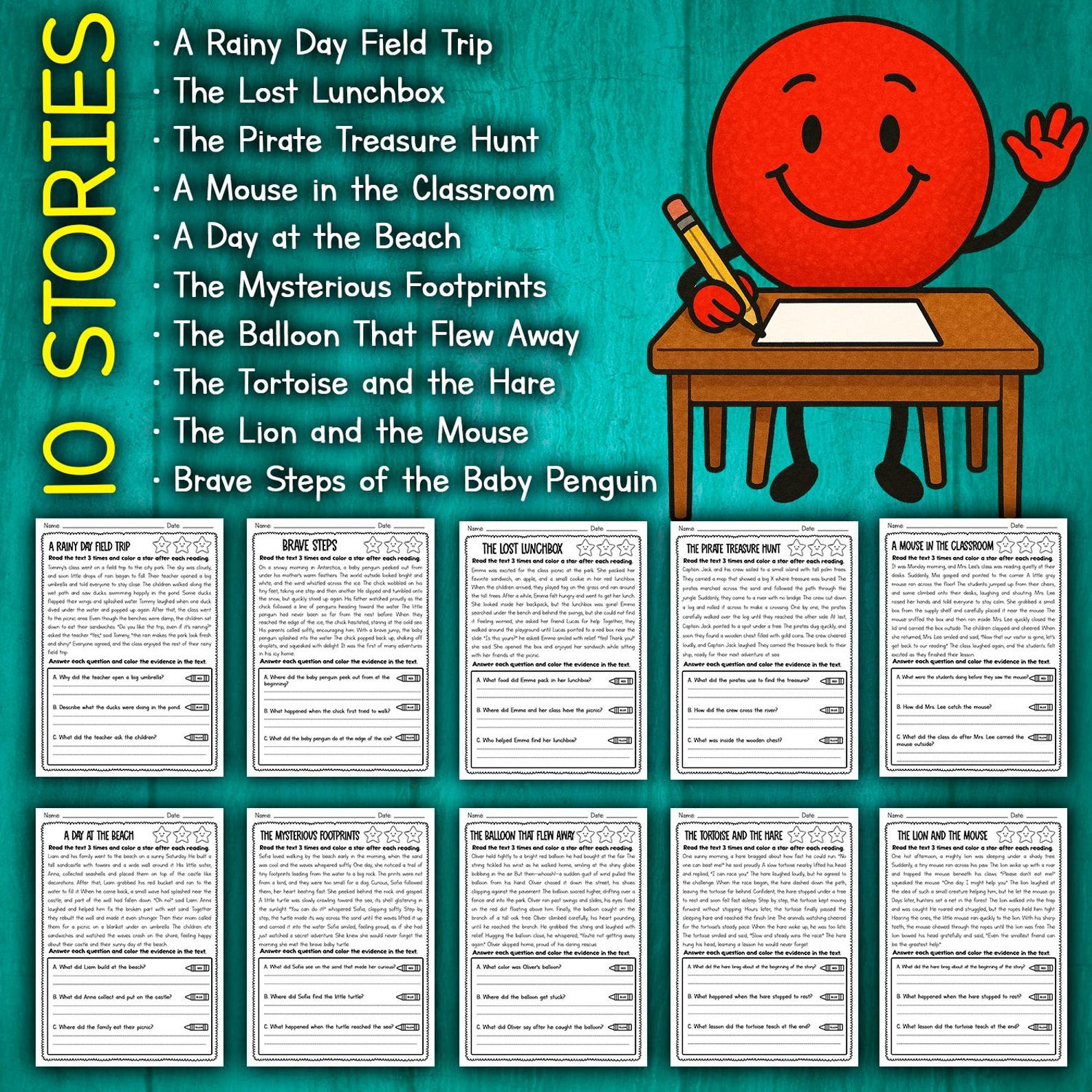 2nd Grade Reading Comprehension Passages With Questions Sequencing True ...