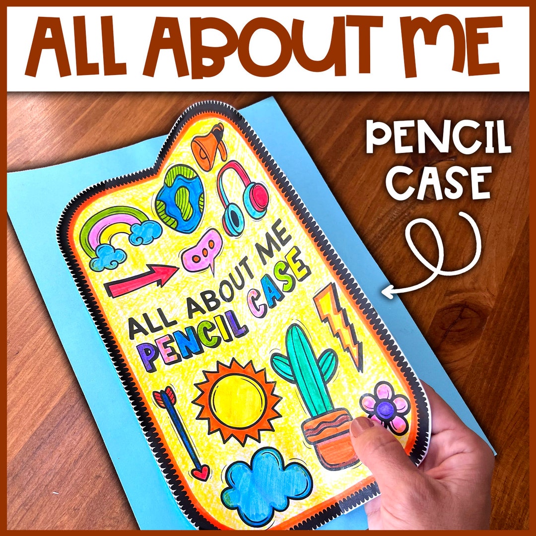 All About Me | PENCIL CASE Craft ACTIVITY | Back to School Writing ...