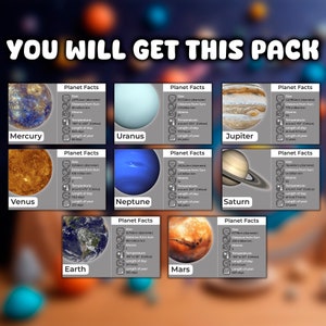 Solar System Planets Fact Cards Planets of the Solar System Flash Cards ...