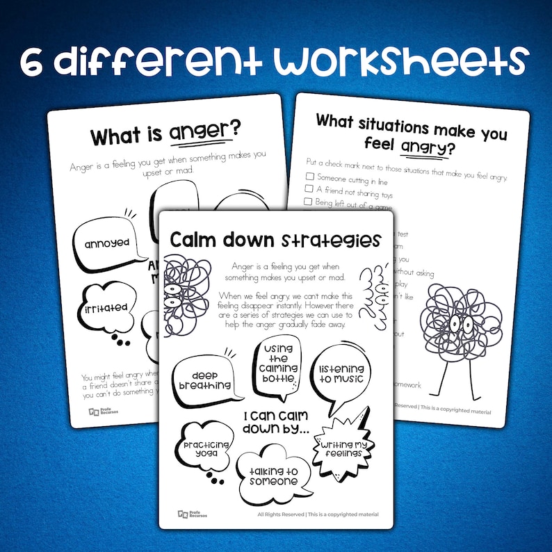 Anger Management for Kids Anger Management Kids Activity Social ...