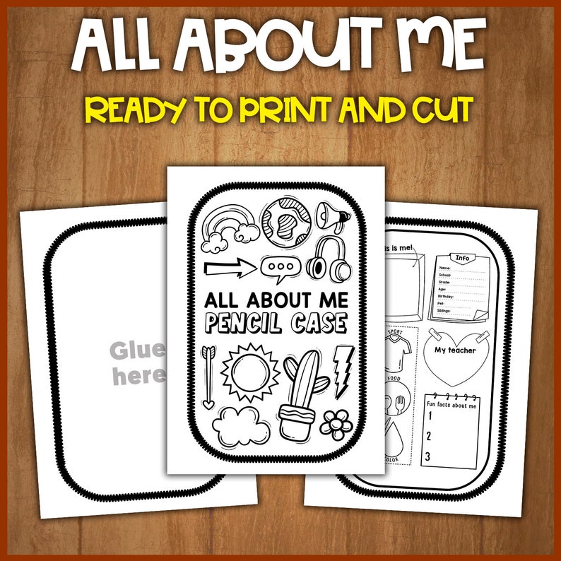 All About Me | PENCIL CASE Craft ACTIVITY | Back to School Writing ...