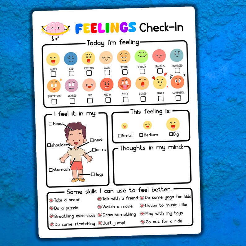 Feelings Emotions Worksheet, Feelings Thermometer, Calm Corner, Social ...