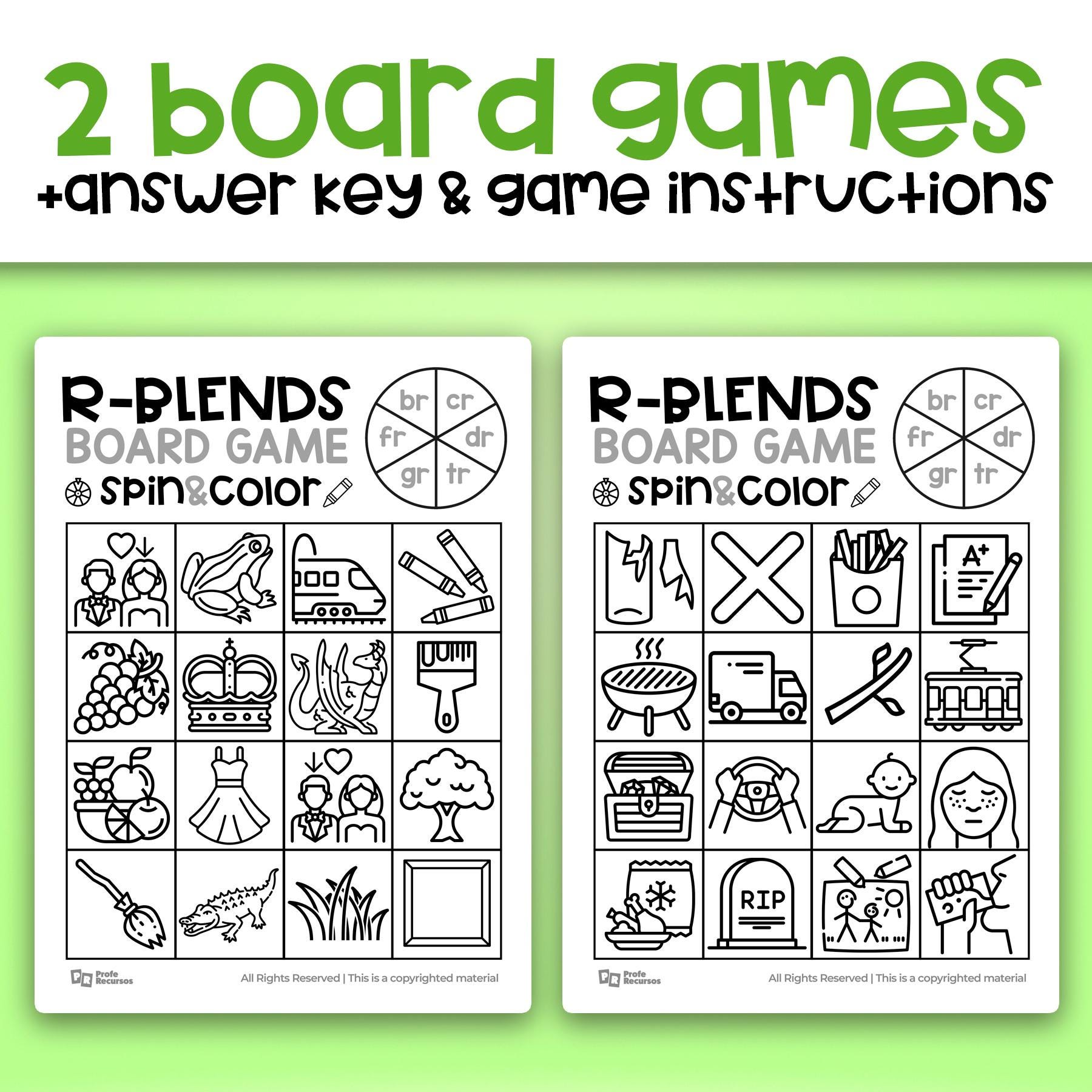 Beginning Blends Board Games Reading and Phonics Homeschooling Reading ...