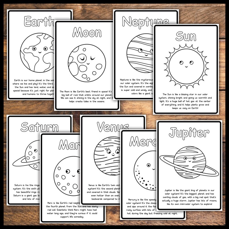 Solar System Planets Coloring Pages | Description and Facts About ...