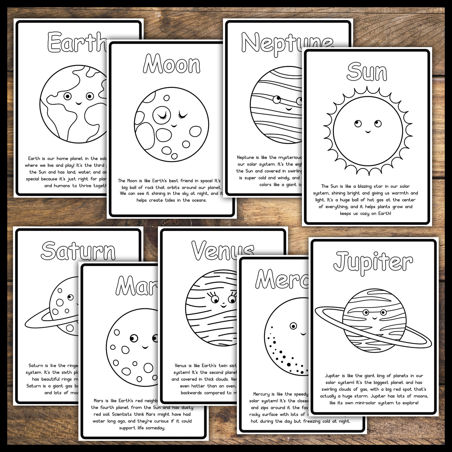 Solar System Planets Coloring Pages | Description and Facts About ...