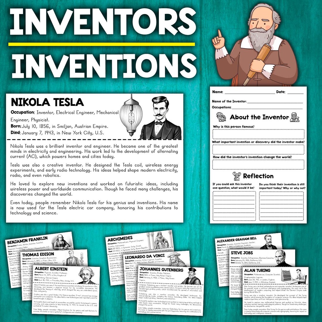 Famous Inventors and Inventions Activity | Reading Comprehension ...