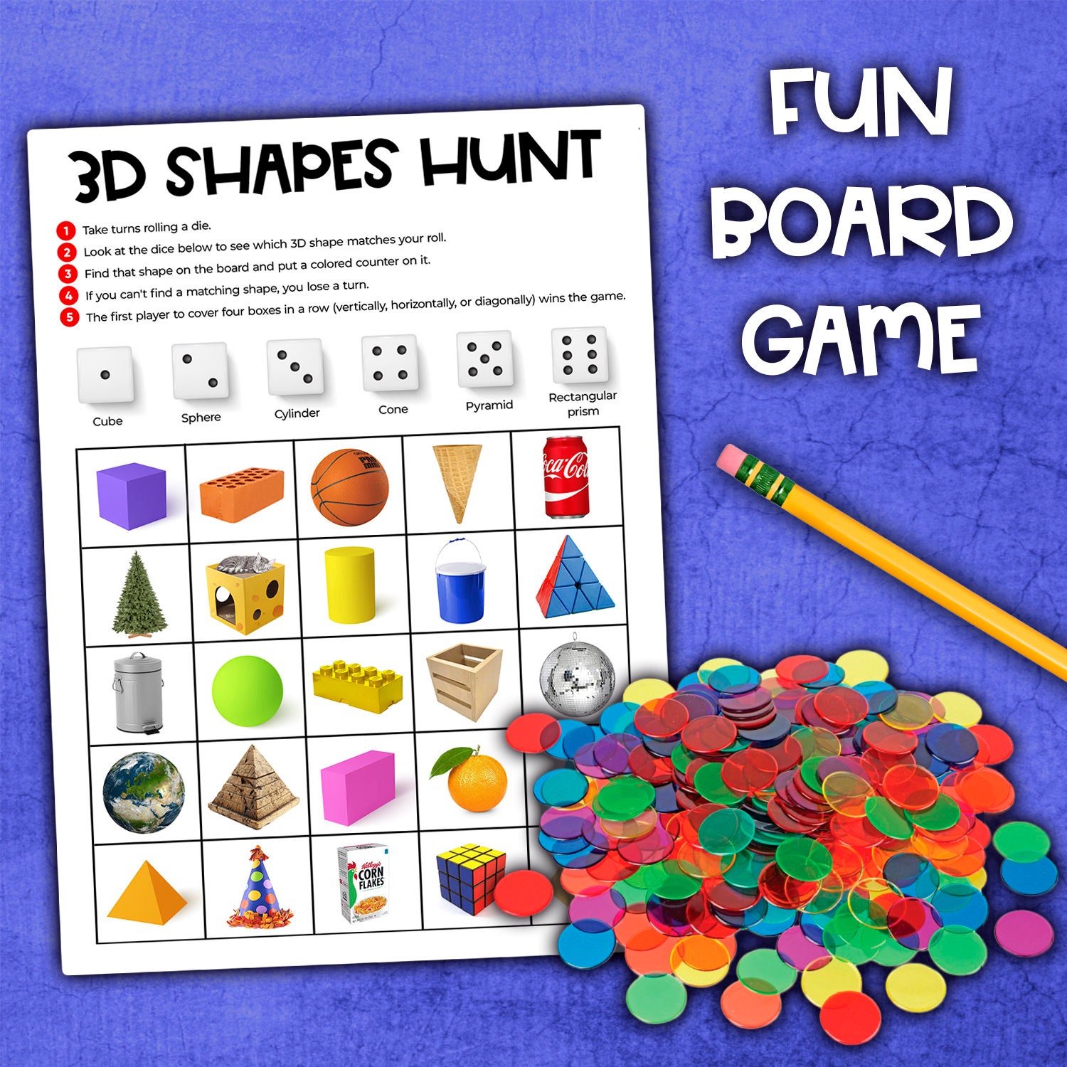 3D Shapes Game | 3-D Hunt | Identify Three Dimensional Shapes ...