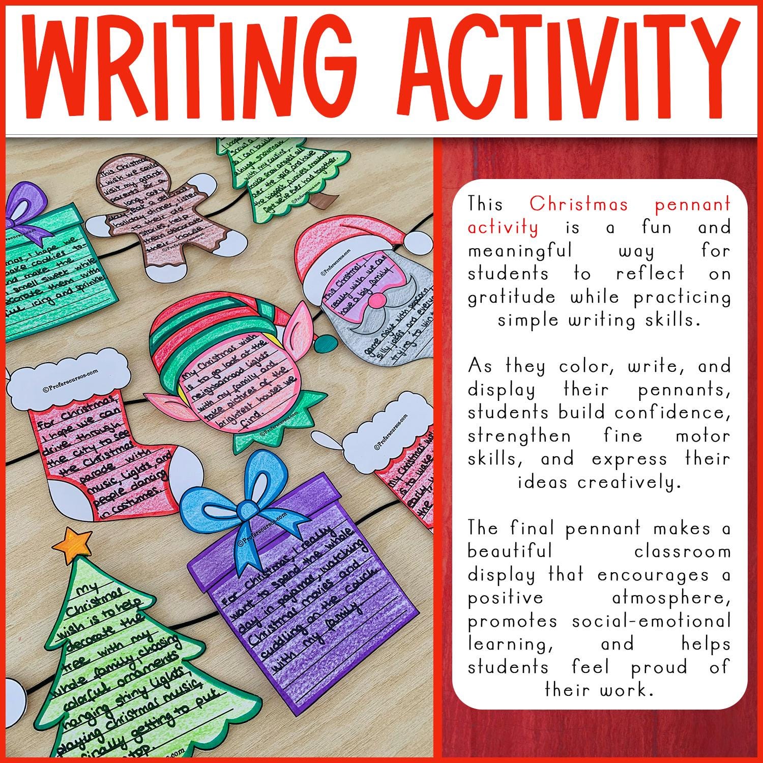 Christmas Craft Activity | Creative Writing Prompts | Xmas Activities ...
