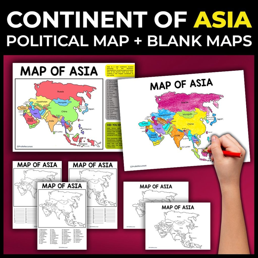 Asia Maps Political Map of Asia Blank Map of Asiatic Countries Map of ...