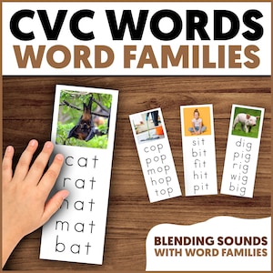 CVC Word Families CVC and Phonics Reading Activities Phonics Reading ...