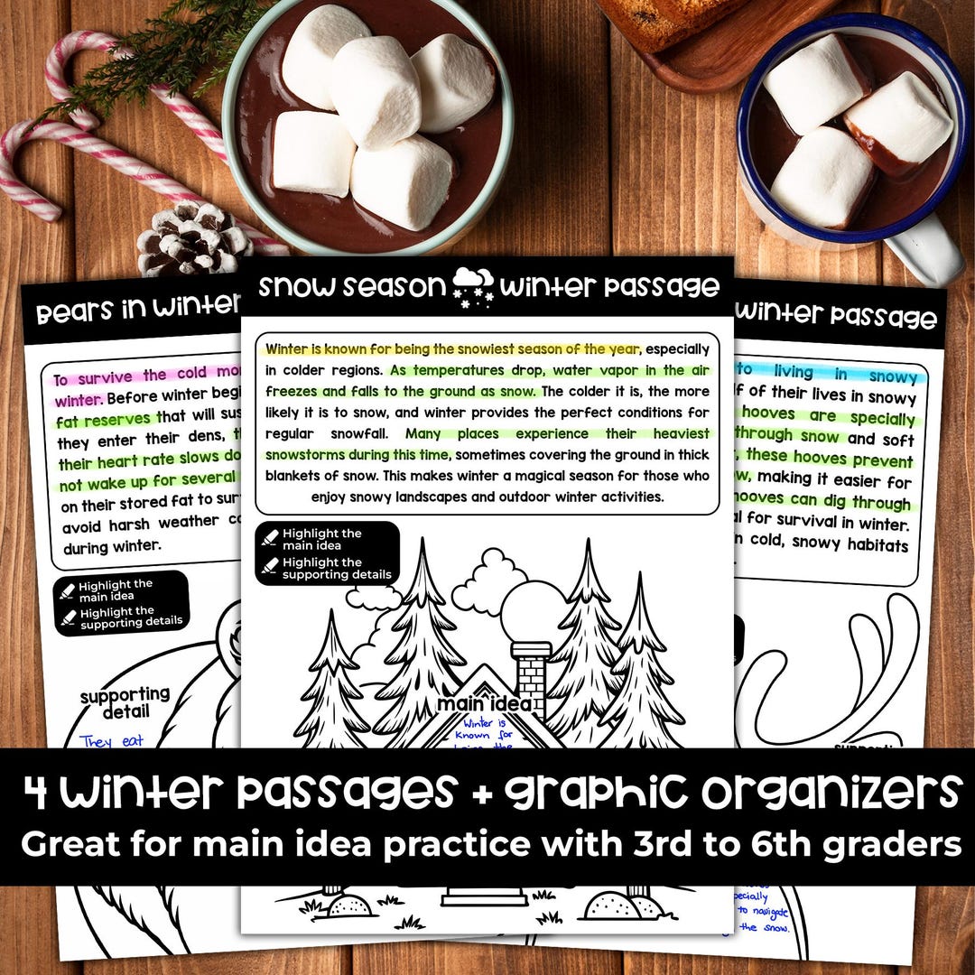 Winter Passages Reading Comprehension Passages Winter Activities for ...