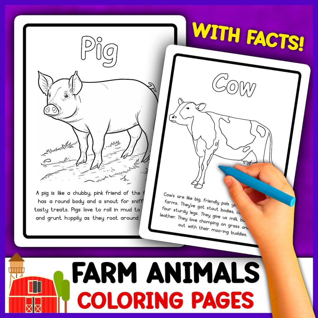 Farm Animals Coloring Pages | Farm Animals Coloring Sheets | Farm ...