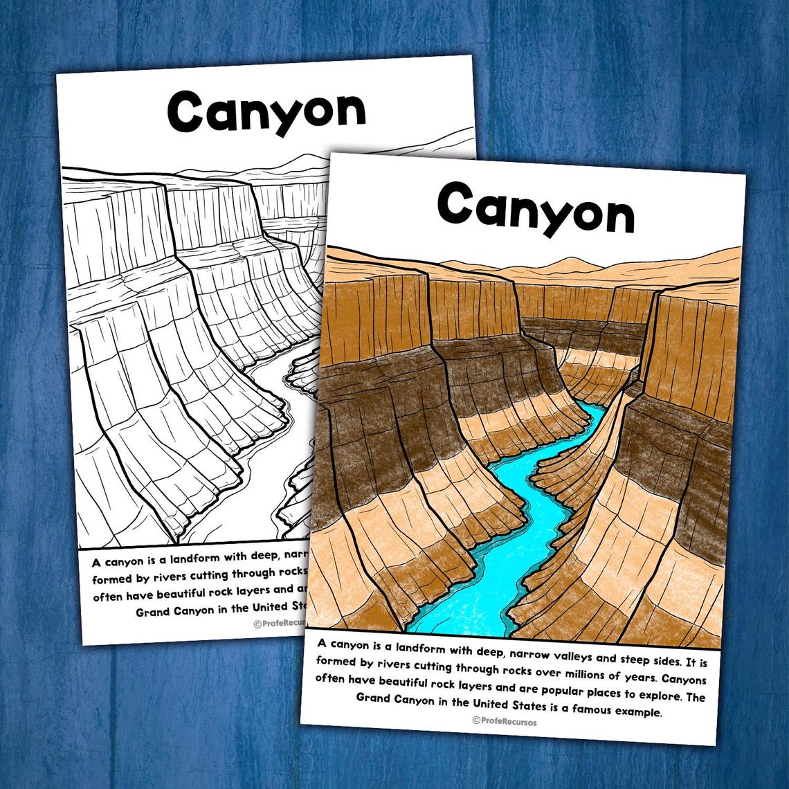 Landforms and Bodies of Water Geography Activity for Kids Landforms ...