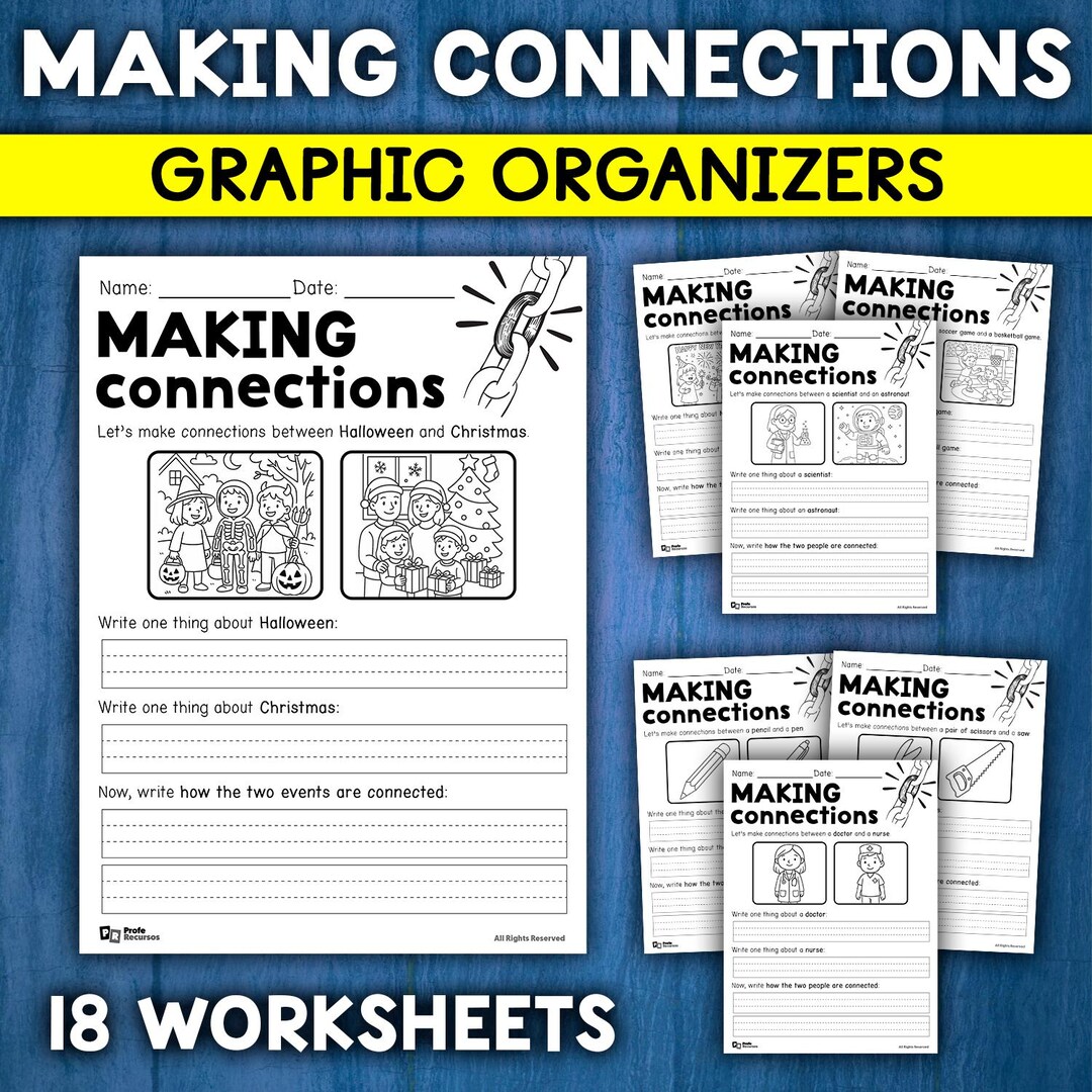 Making Connections Worksheets | 3rd and 4th Grade Activities | Graphic ...