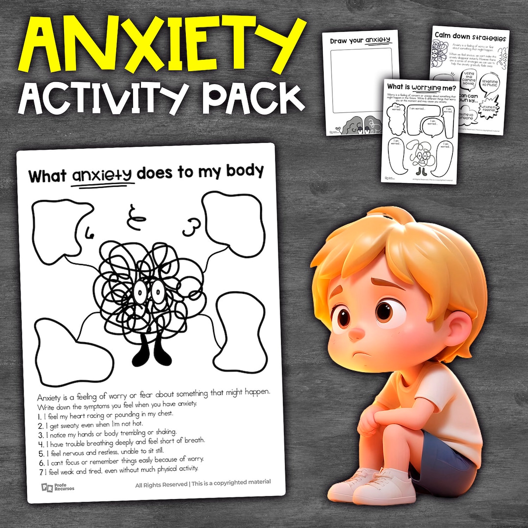 Anxiety Activity Pack How to Deal With Anxiety Kids Social Emotional ...