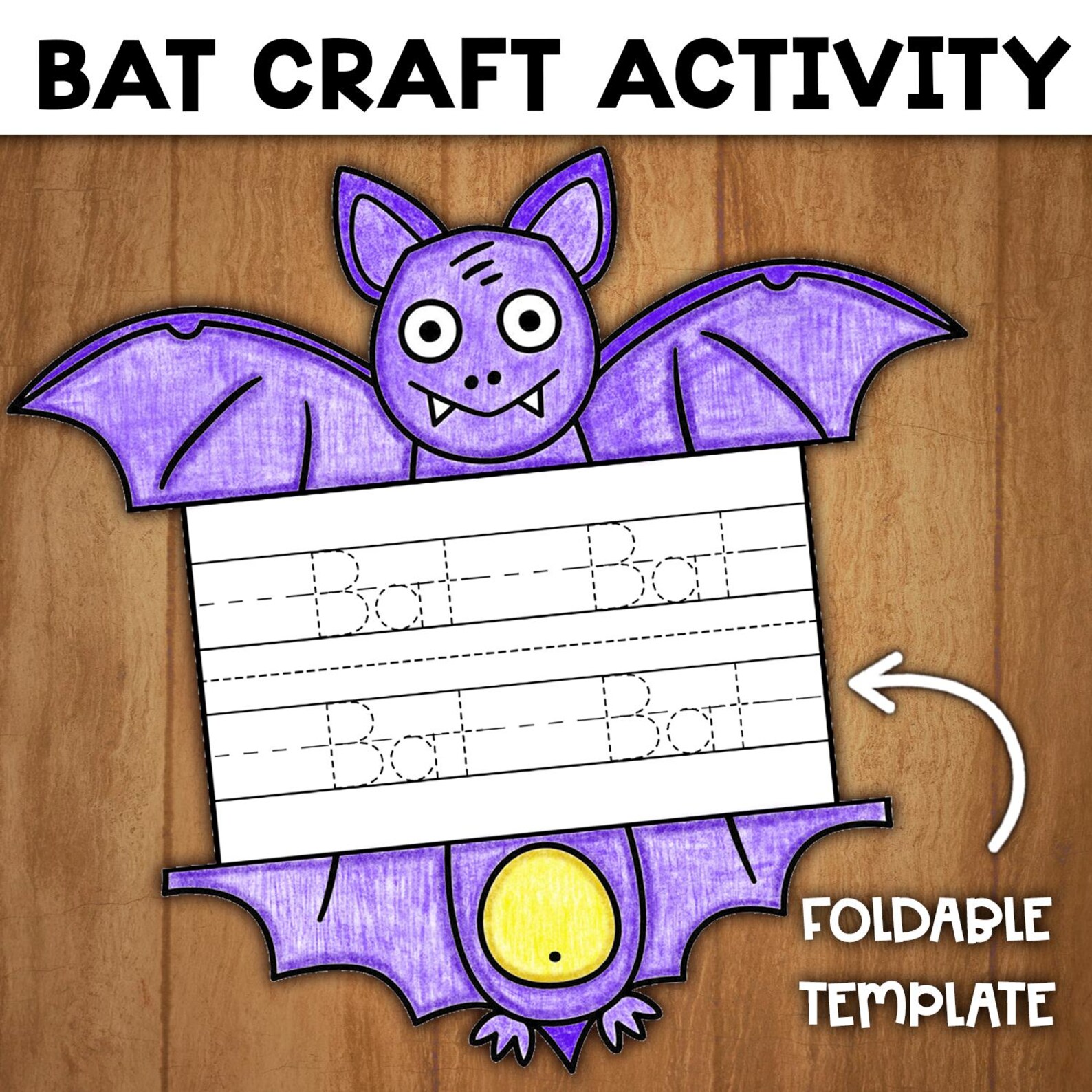 Bat Craft Activity Template | Bat Writing Activity | Bat Writing ...