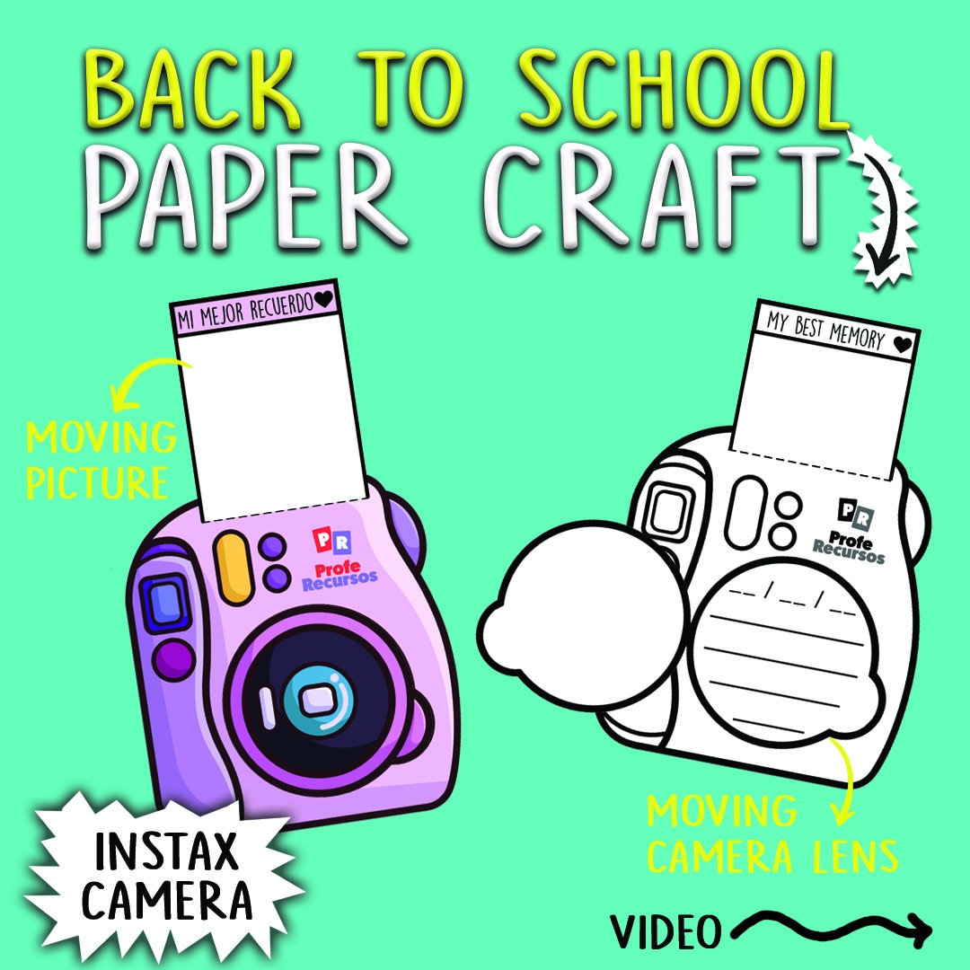 Camera Craft, Instax Camera Craft, Back to School Craft, Easy Craft ...