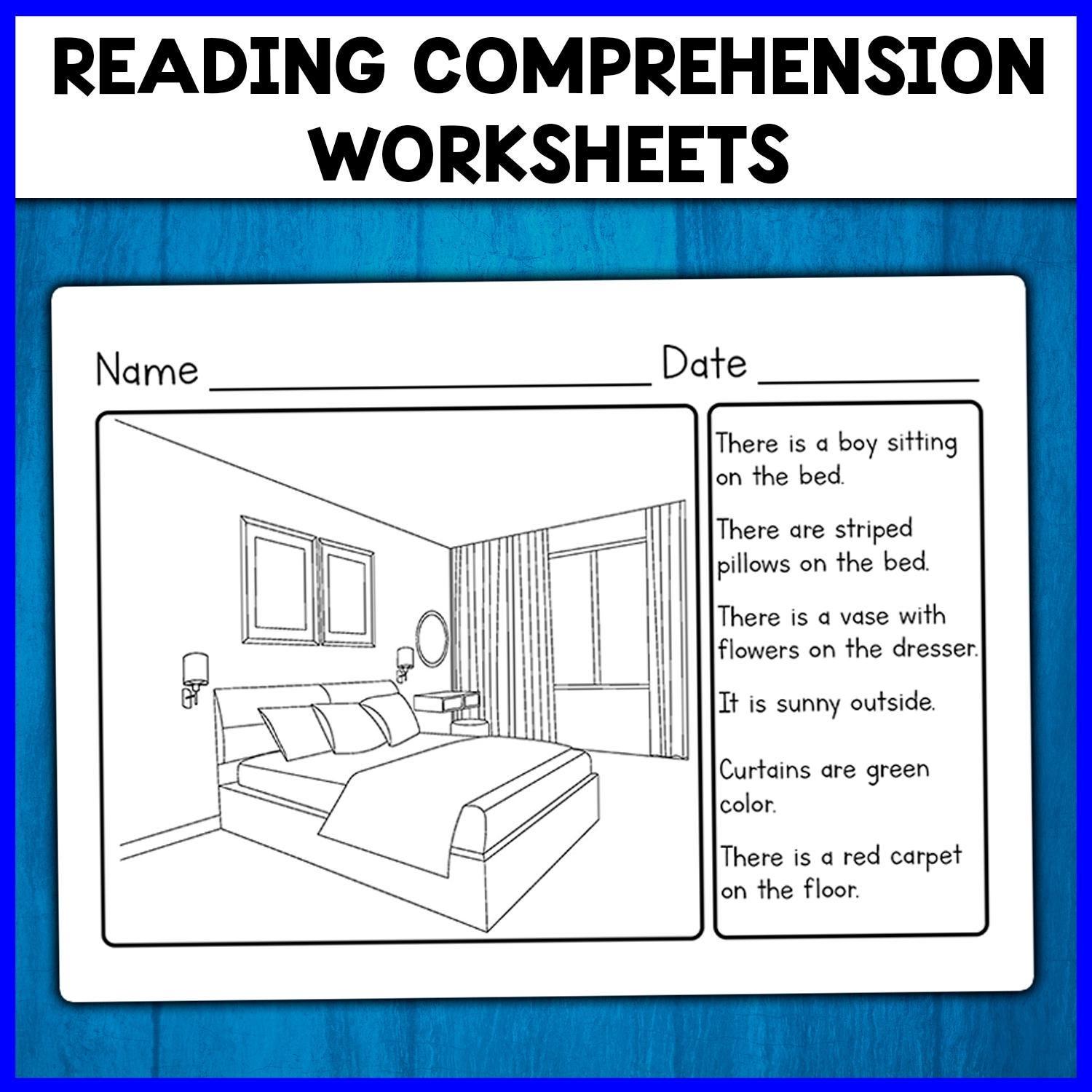 Reading Comprehension Worksheets | Read and Draw / Color | Reading ...
