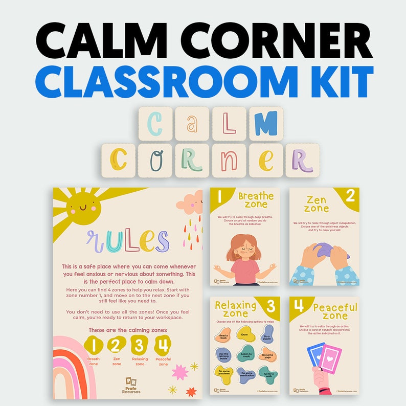 Calm Corner Kit, Calm Corner Space for Kids, Calming Corner, Calming ...