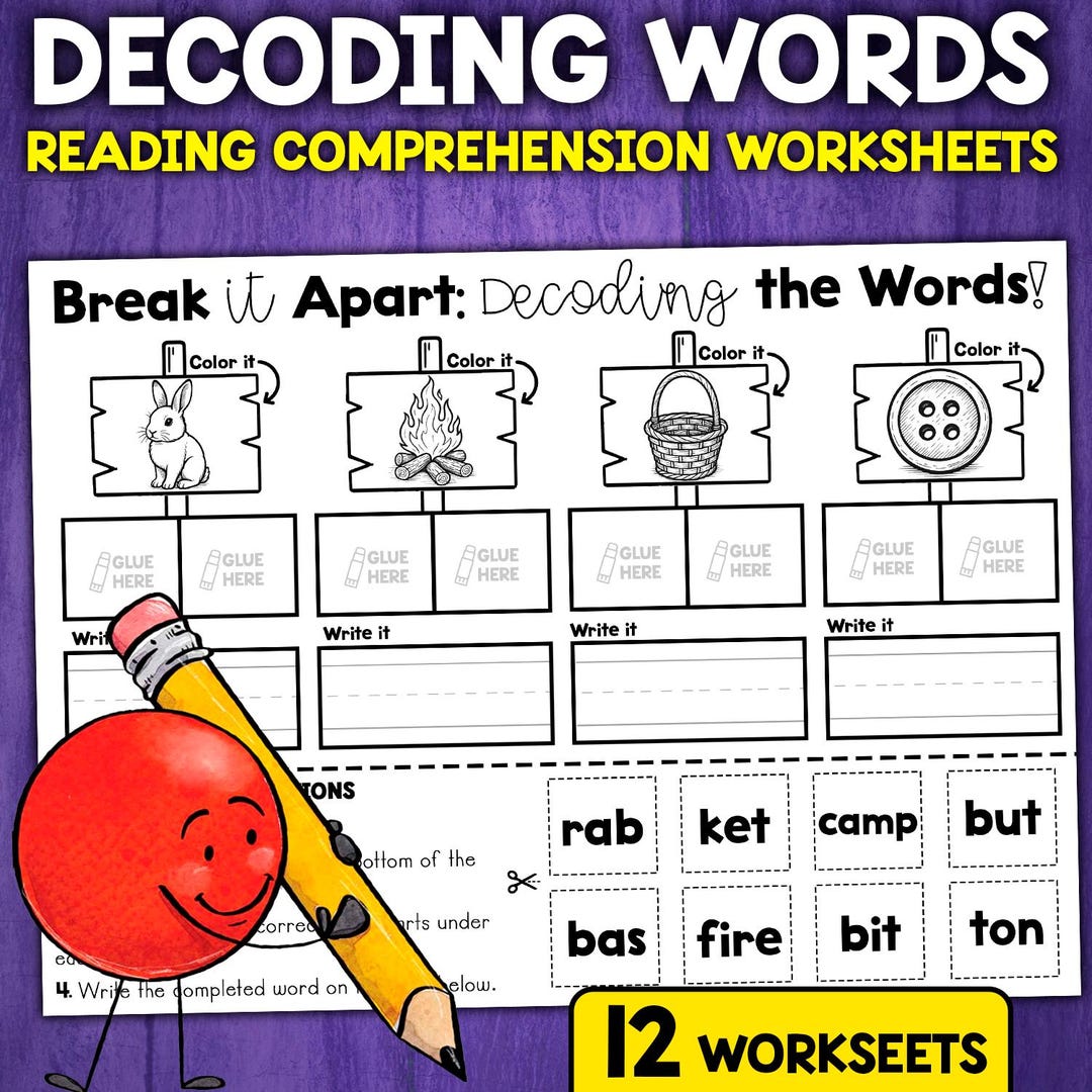 Decoding Multisyllabic Words Worksheets | Building Multisyllabic Words ...