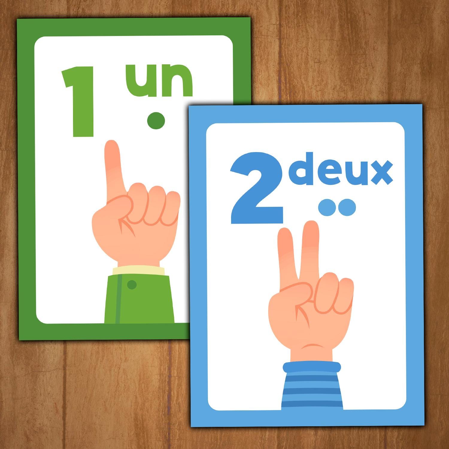 French Numbers Flashcards 1 to 10 | Numbers in French | Numbers Cards ...