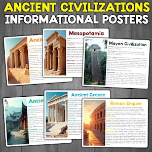 Ancient Civilizations Facts Posters | Ancient Civilizations Activity ...