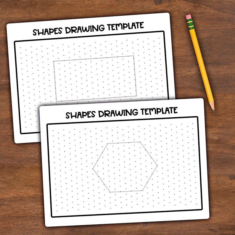 Shapes Drawing Mat / Template | 2D Shapes 3D Shapes Drawing | Isometric ...