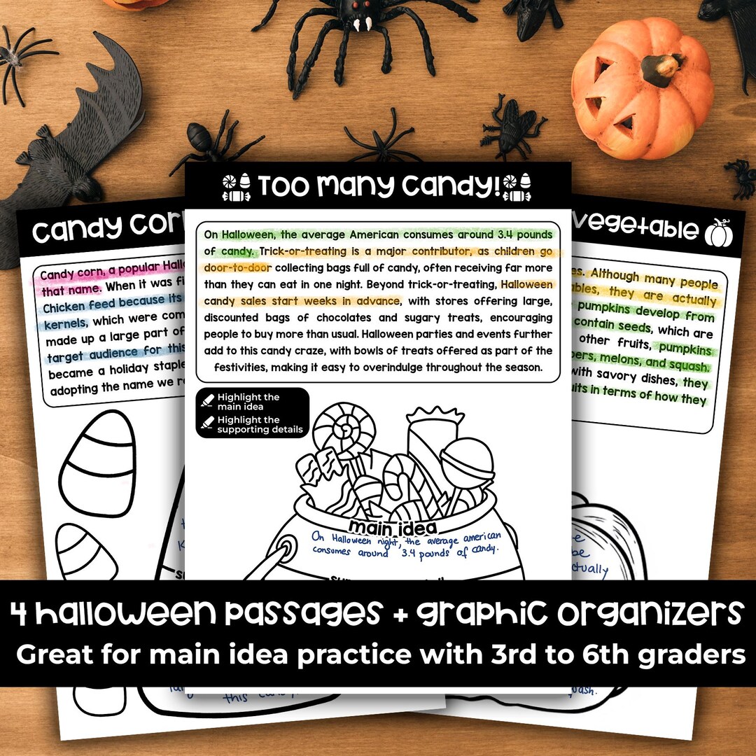 Halloween Passages Reading Comprehension Passages Halloween Activities ...