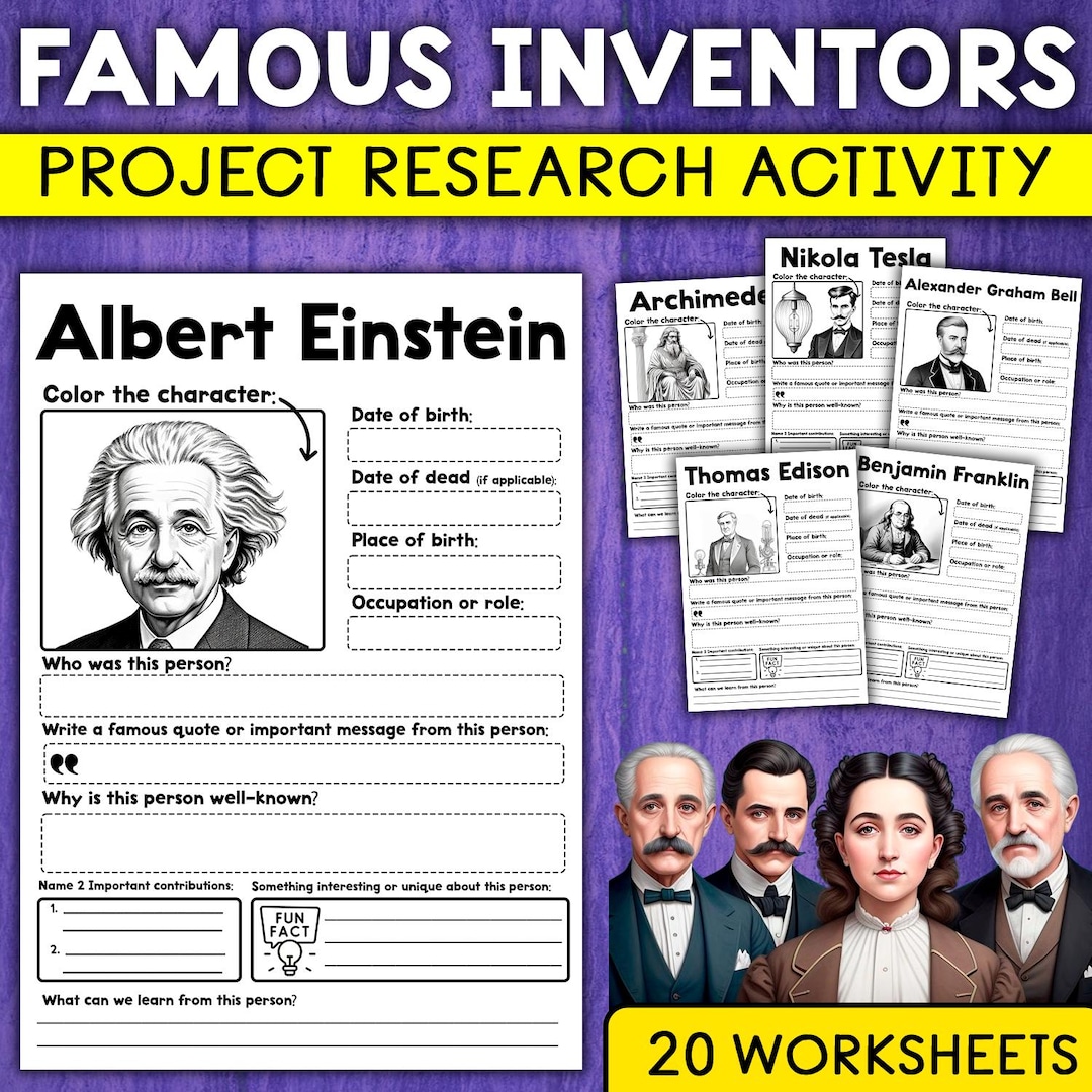 Famous Inventors and Scientists Research Project Activity | Inventors ...