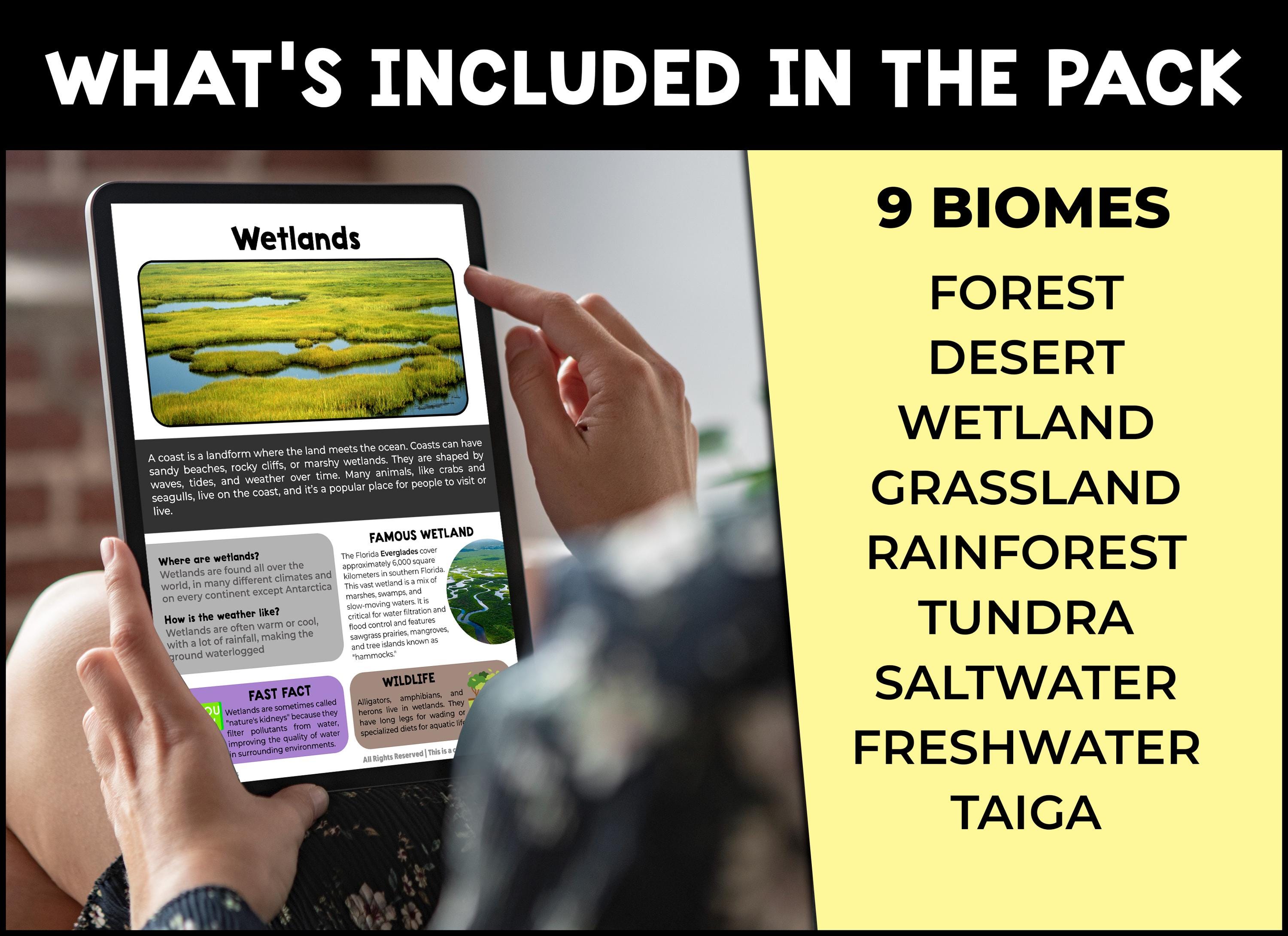 Biomes Information Posters | Reading Passages | Habitats of the World ...