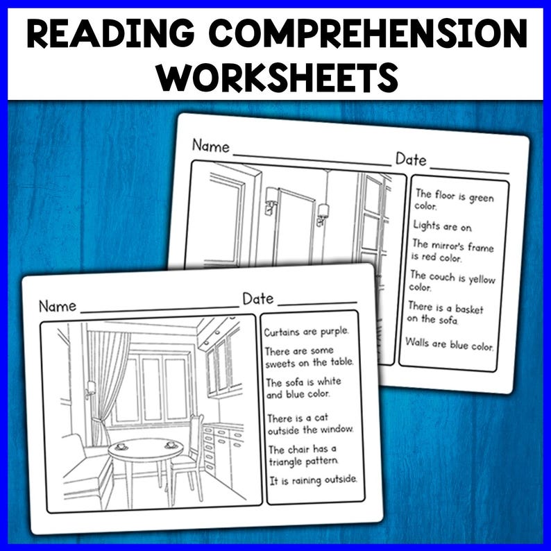 Reading Comprehension Worksheets | Read and Draw / Color | Reading ...