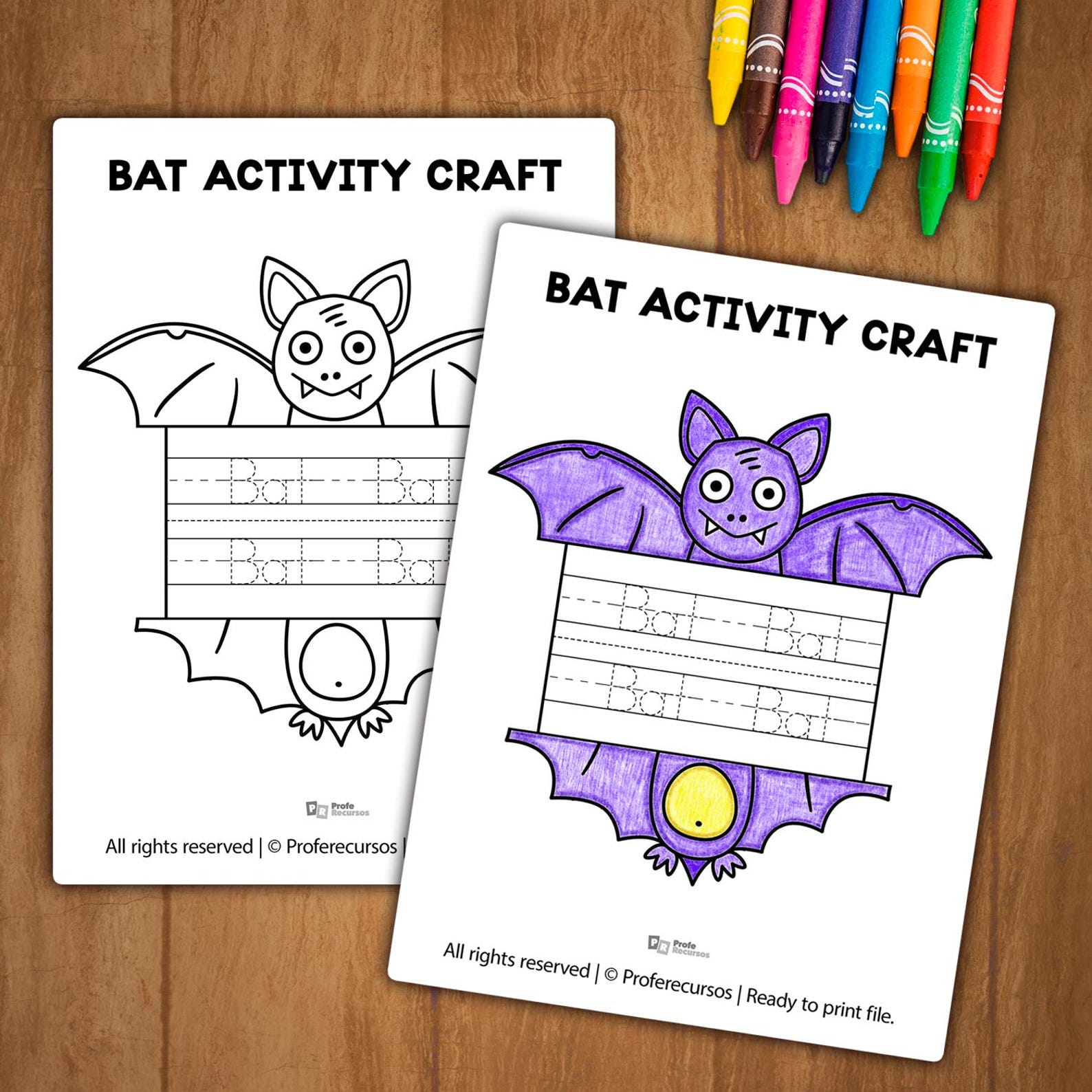 Bat Craft Activity Template | Bat Writing Activity | Bat Writing ...