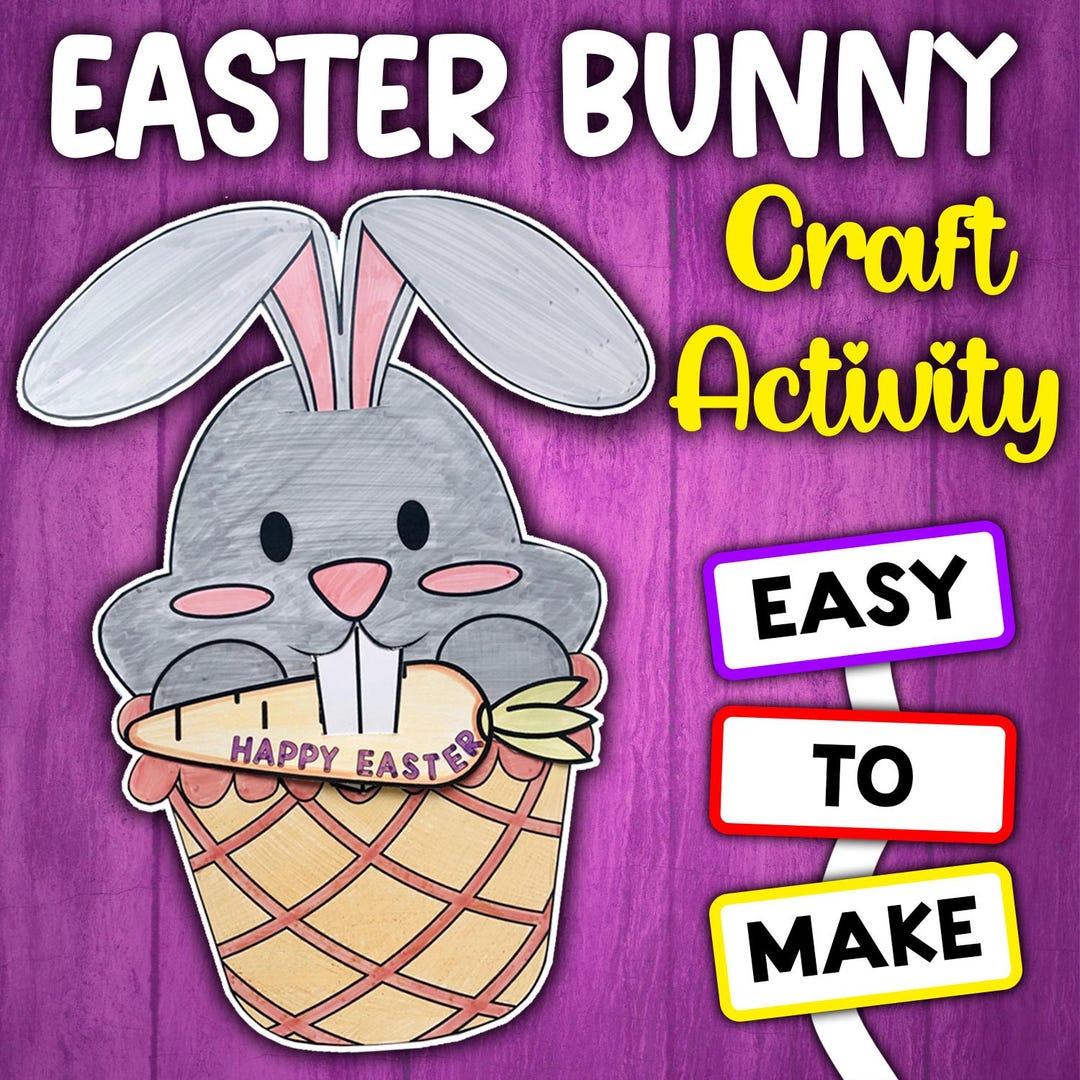Easter Bunny Craft Activity | Easy to Make Spring Bunny Paper Craft for ...
